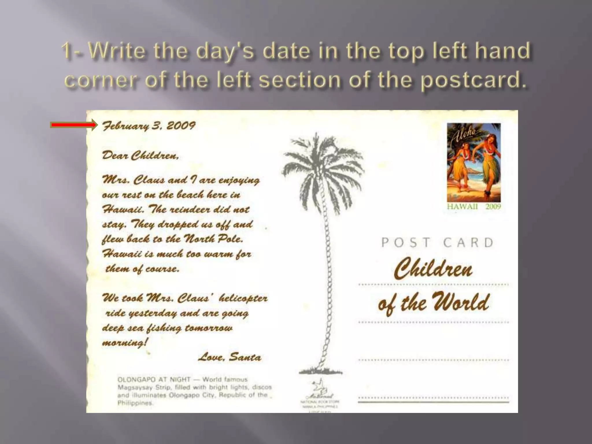 How to write a vacation postcard | PPT
