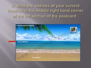 How to write a vacation postcard | PPTX