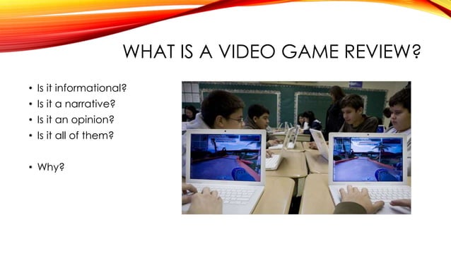 How to write a video game review | PPTX | Video Game Genres | Video Gaming