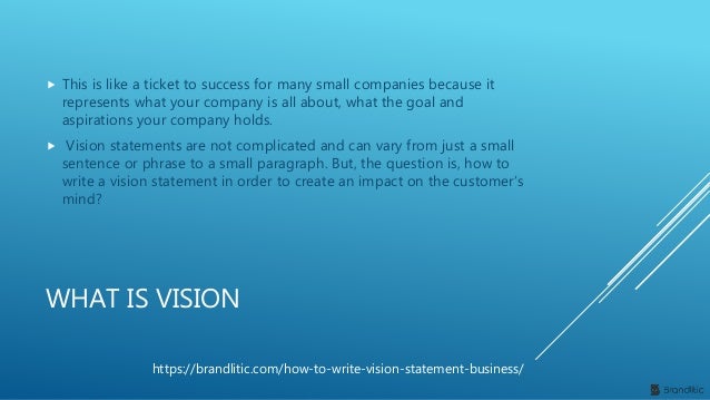 How to write a vision statement for your
