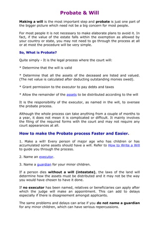 How To Write A Will | PDF