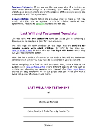 How To Write A Will | PDF
