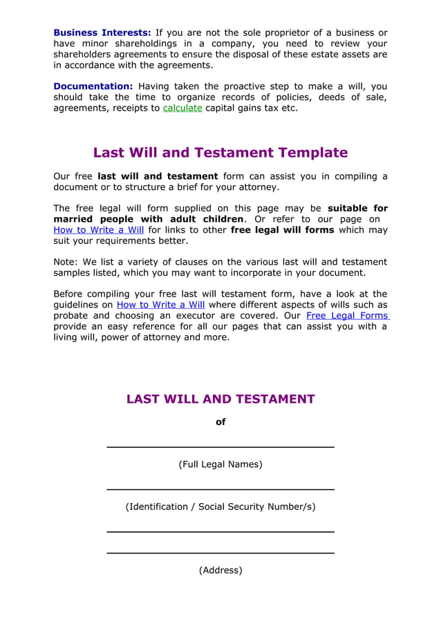 How To Write A Will | PDF