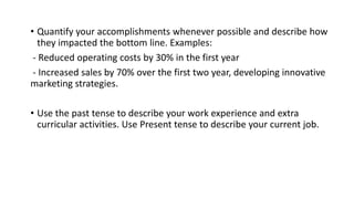 How to write a wining cv or resume | PPT