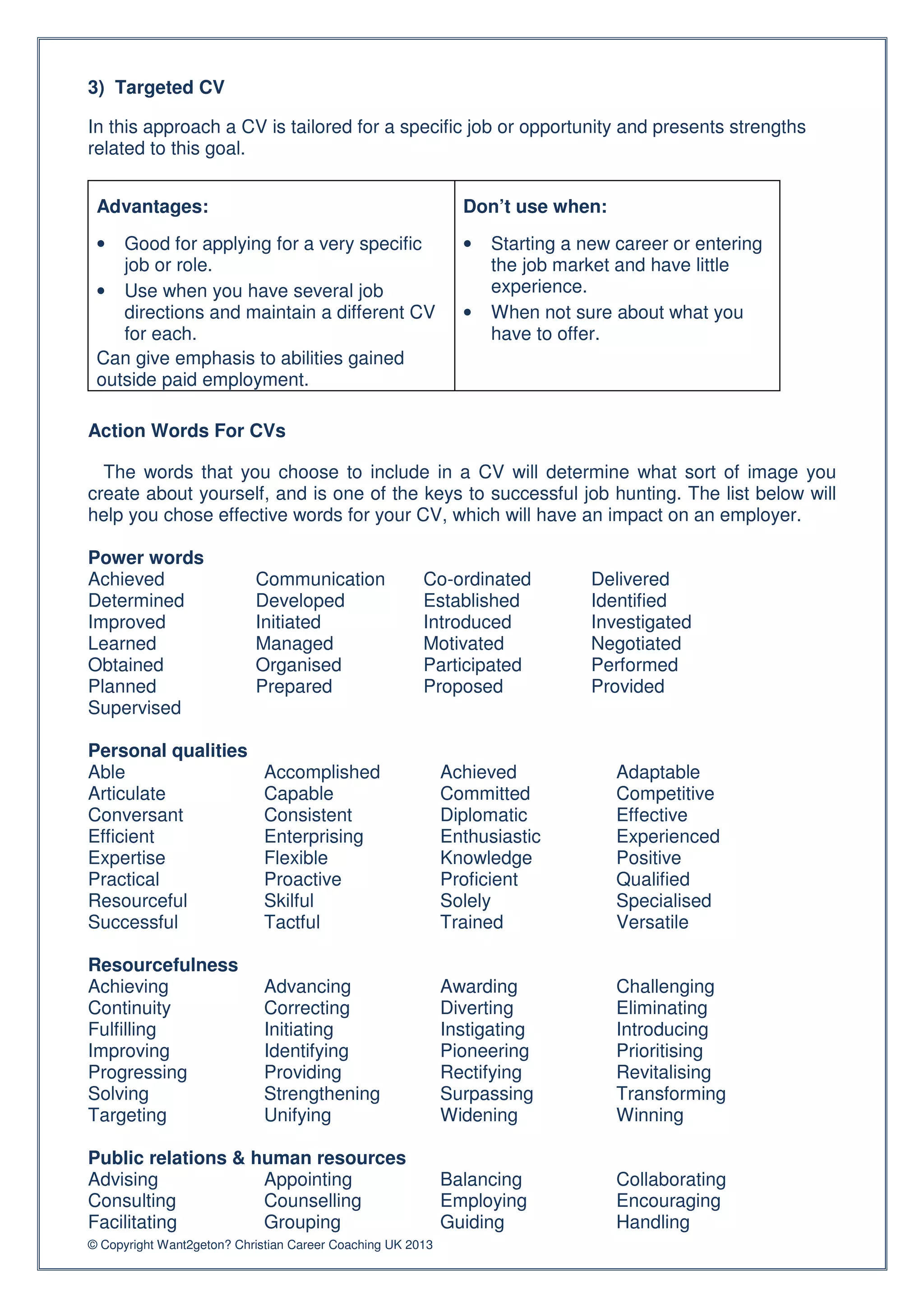 How to write a winning cv | PDF
