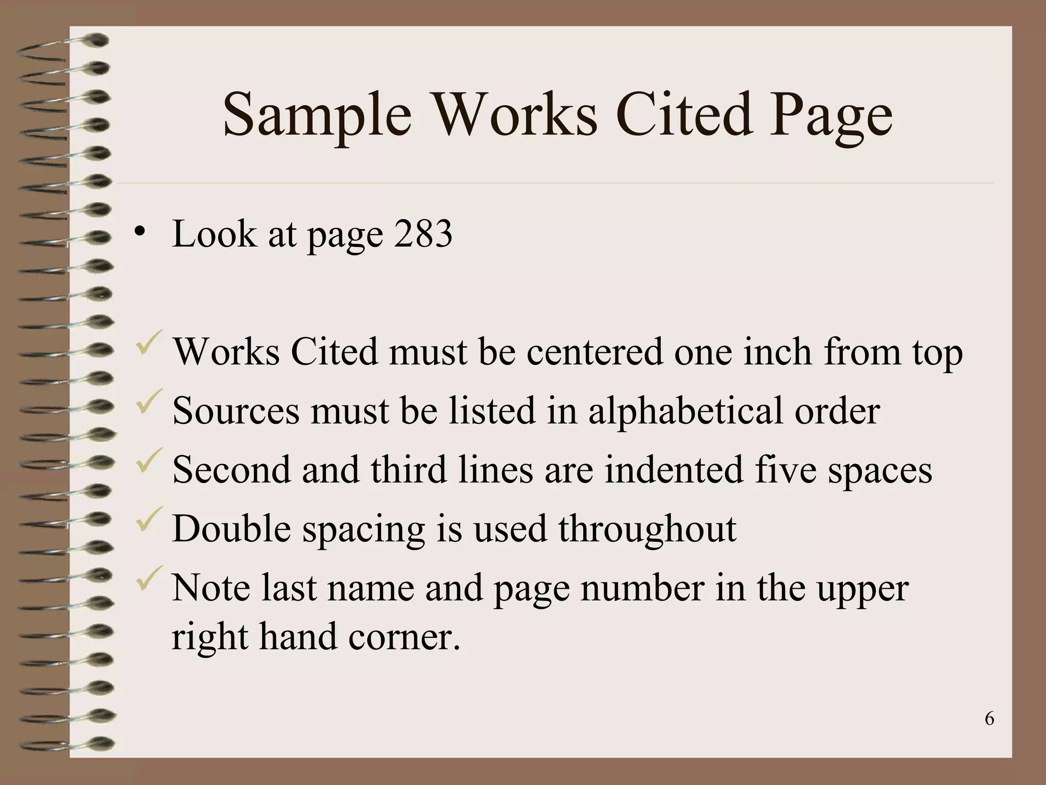 How to write a works cited | PPT