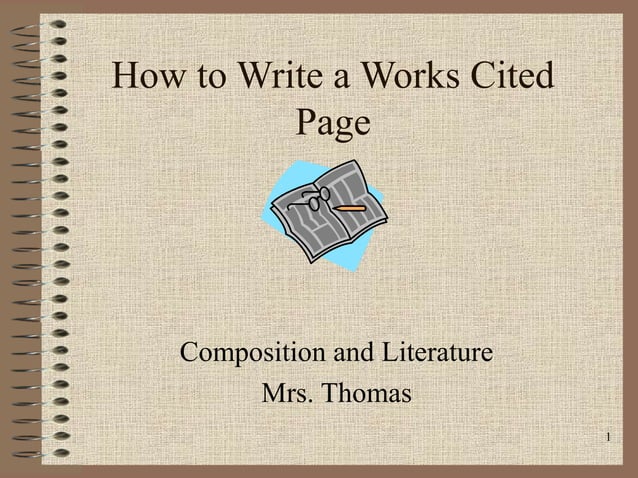 How to write a works cited | PPT