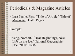 How to write a works cited | PPT