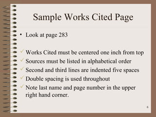 How to write a works cited | PPT