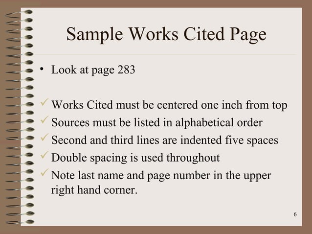 How to write a works cited | PPT