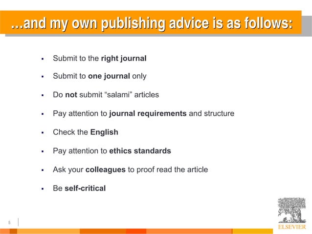 How To Write A World Class Paper (Elsevier) | PDF