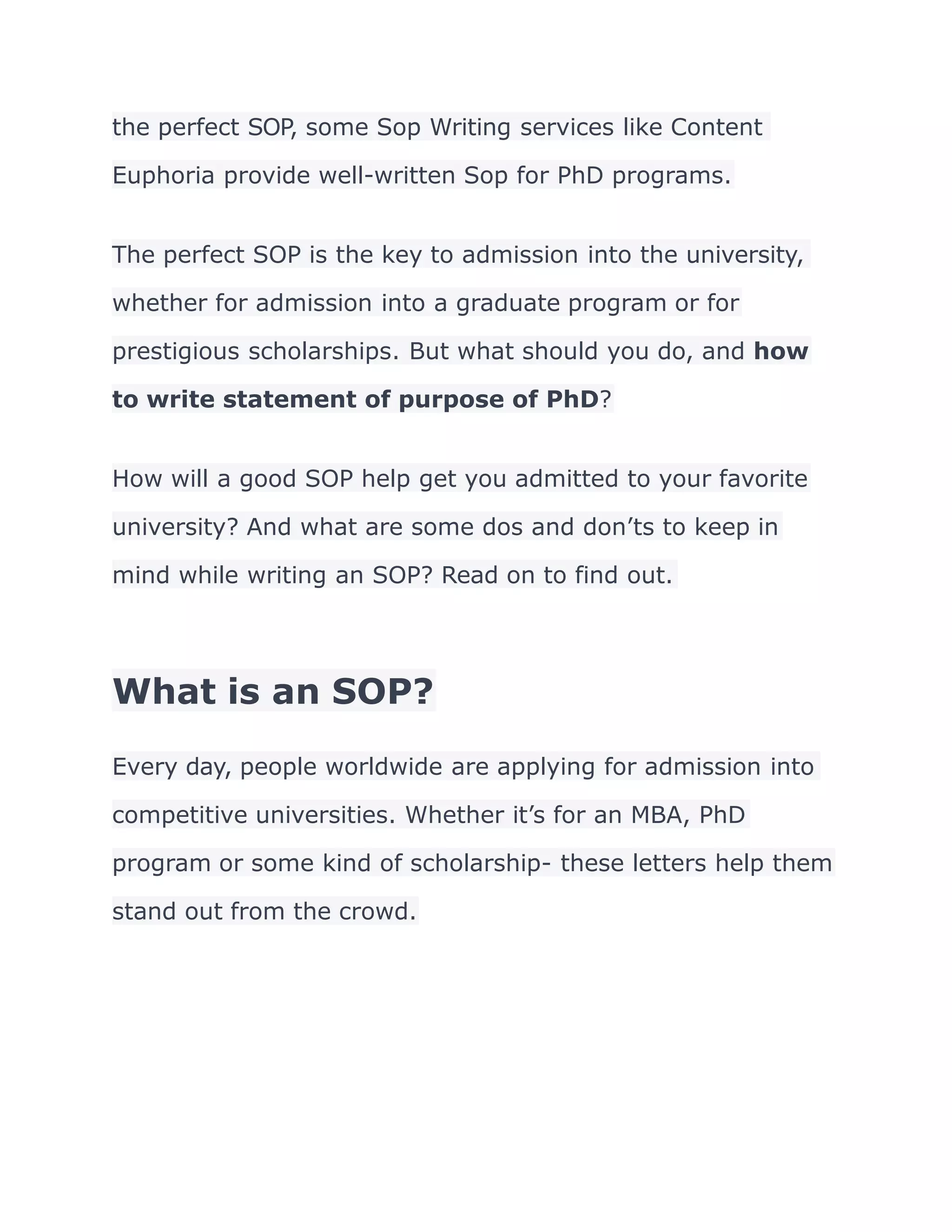 How To Write Best SOP For PhD Admission_ Sample And Tips From Experts ...