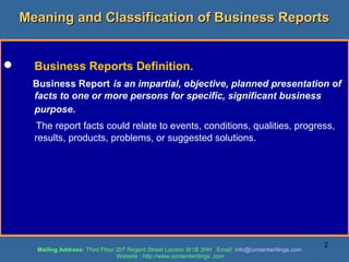 How To Write Effective Business Reports - Business Report Writing ...