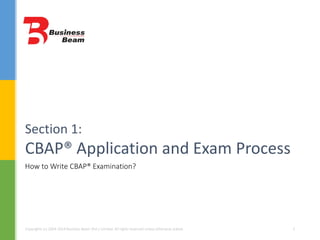 How to write cbap examinations | PDF