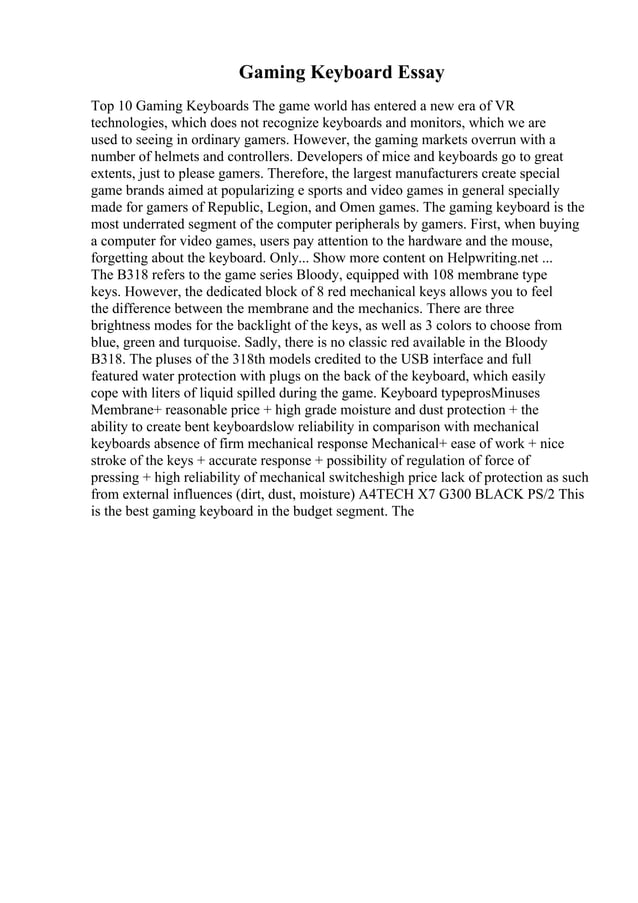 How To Write Classification Essay | PDF