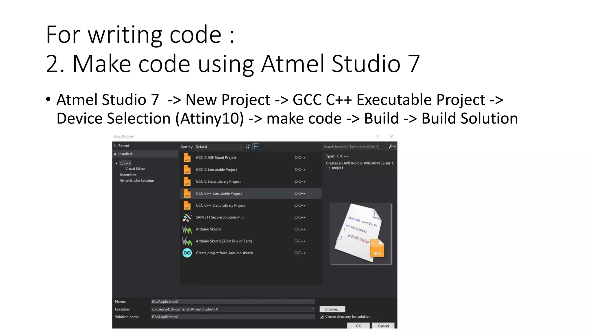 How to write code in Attiny10 | PPTX