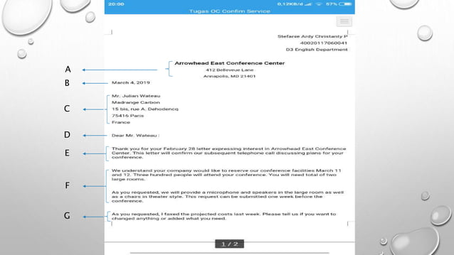 How to write confirming service letter | PPT