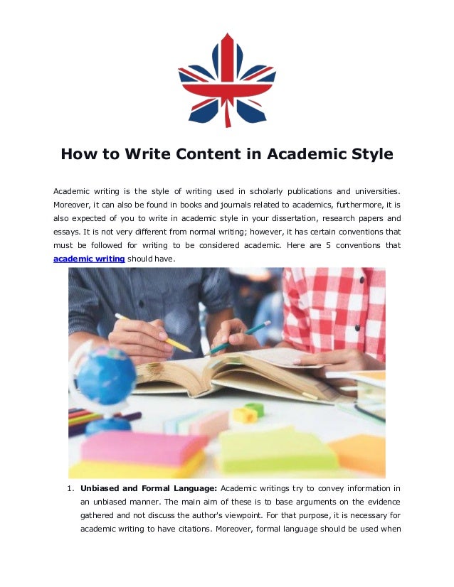 How to Write Content in Academic Style | PDF