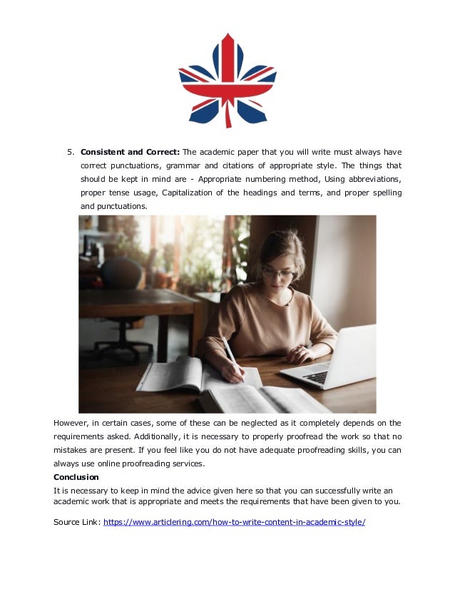 How to Write Content in Academic Style | PDF