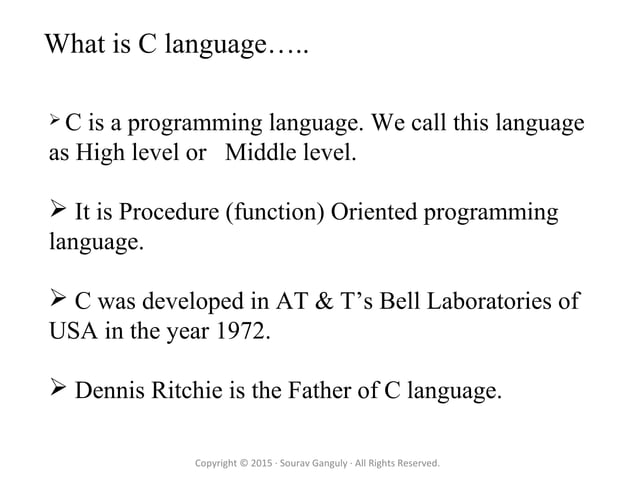 How To Write C Programme Ppt