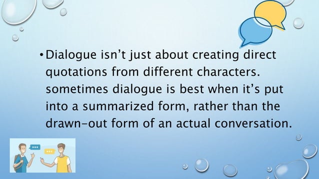 How to write dialogue in a story teacher's notes | PPTX | Fiction ...
