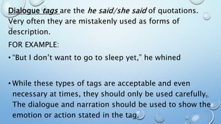 How to write dialogue in a story teacher's notes | PPTX | Fiction ...