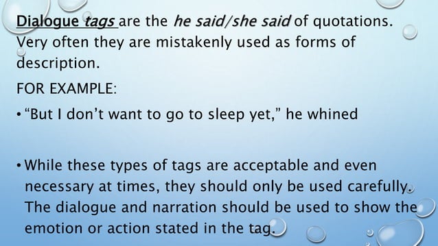 How to write dialogue in a story teacher's notes | PPTX | Fiction ...