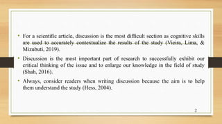 How to write discussion section | PPTX