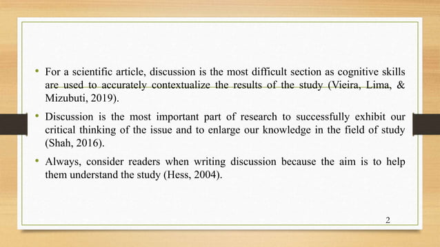 How to write discussion section | PPTX