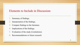How to write discussion section | PPTX