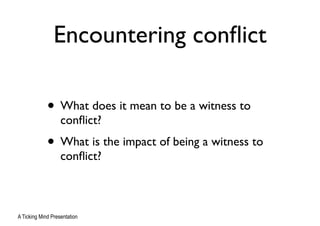 How to write effectively about encountering conflict | PPT