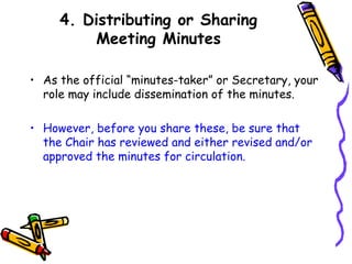 How to write effective meeting minutes | PPT