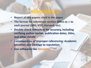 How to write an effective research paper | PPTX