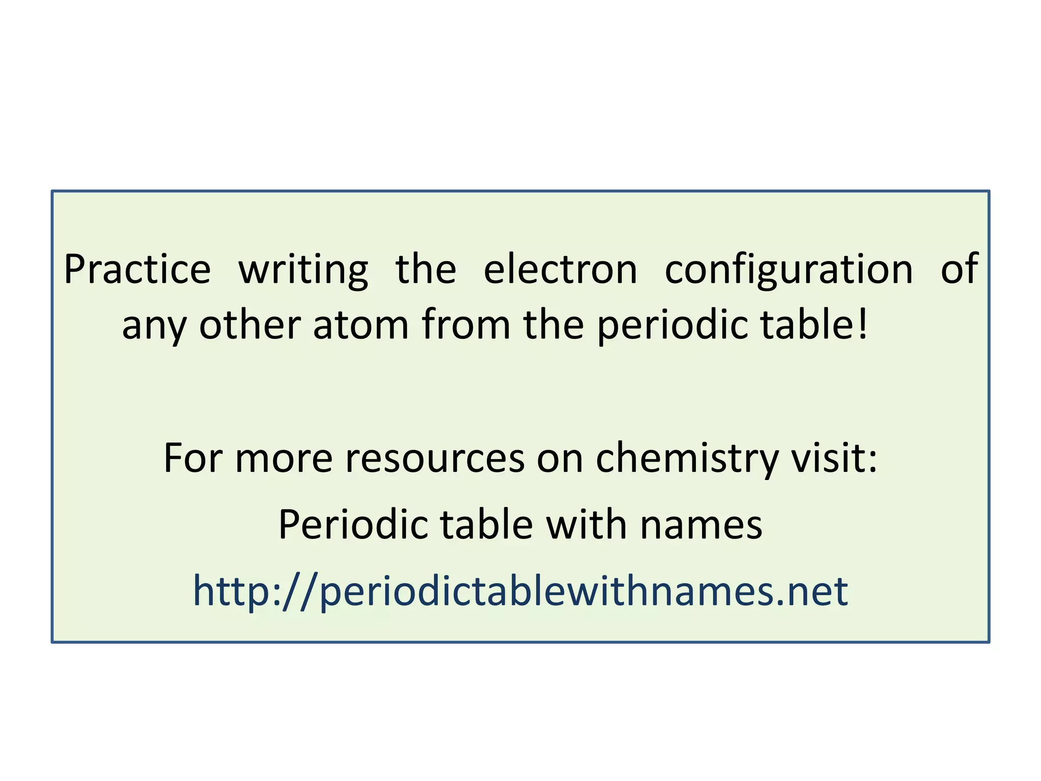How to write electron configurations | PPTX