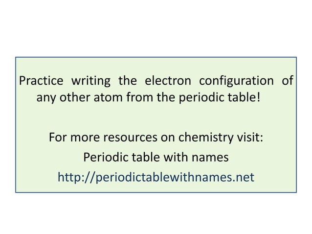 How to write electron configurations | PPT