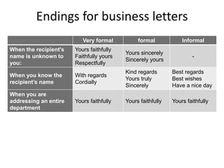 How to write emails | PPTX