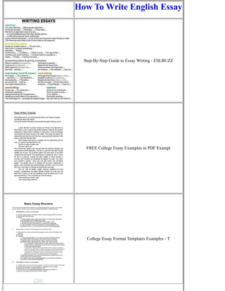 How To Write English Essay | PDF