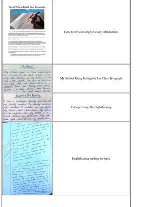 How To Write English Essay | PDF