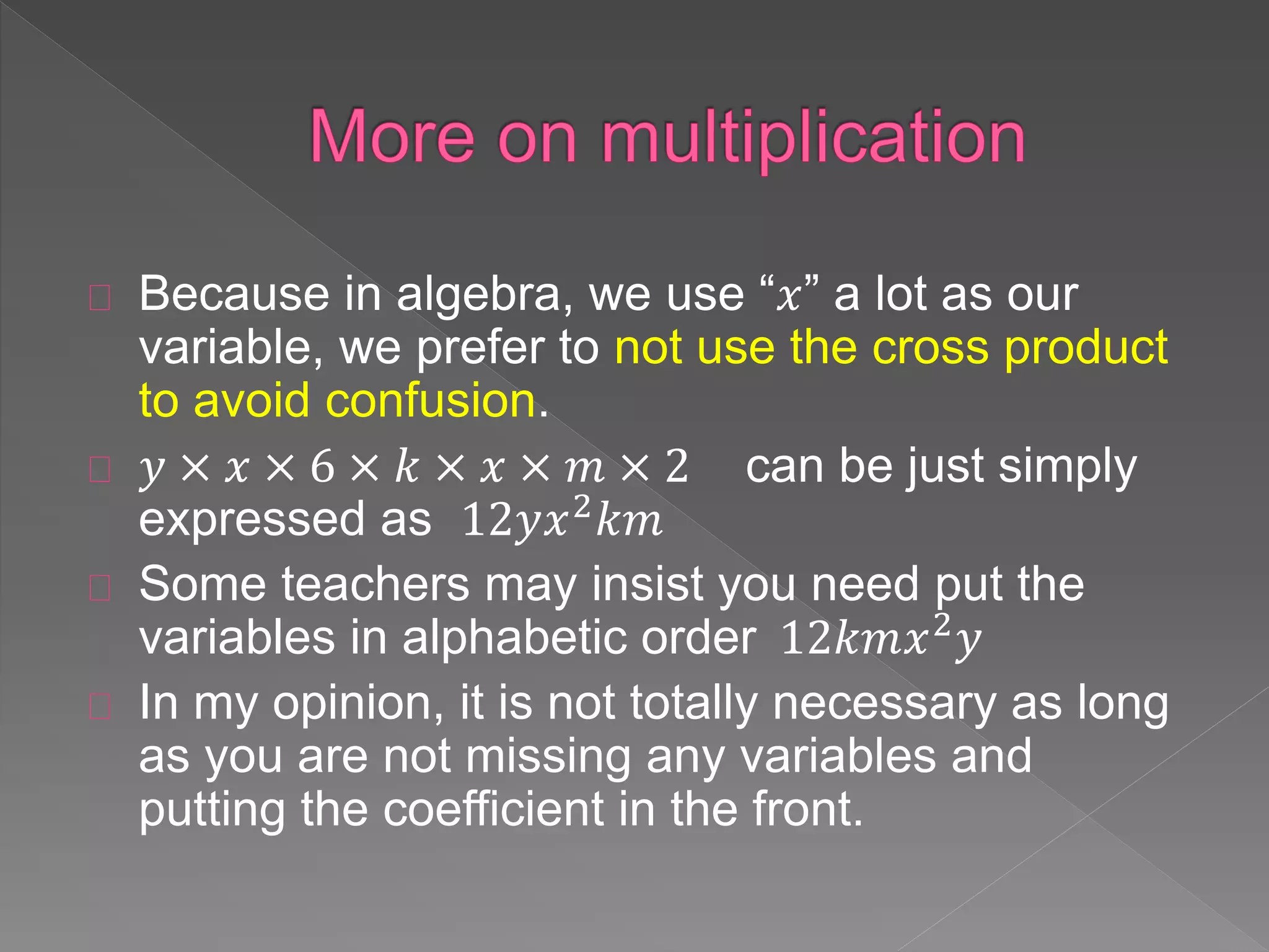 How to write equations &expressions | PPTX