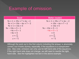 How to write equations &expressions | PPTX