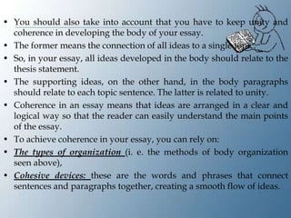 Developing essay's body paragraphs | PPT