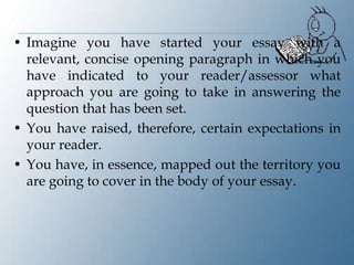 Developing essay's body paragraphs | PPT