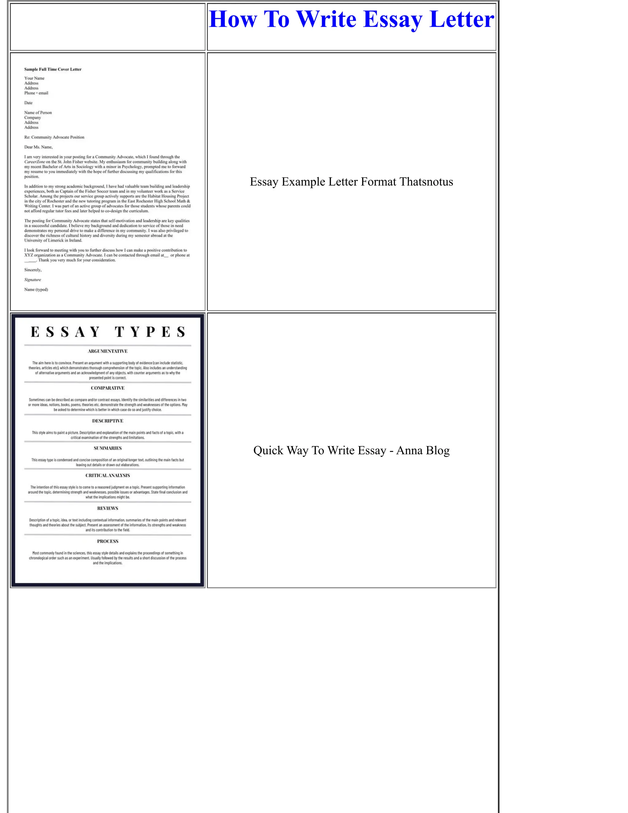 How To Write Essay Letter | PDF