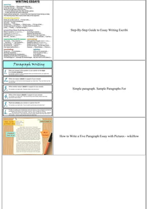 How To Write Essay Paragraphs | PDF