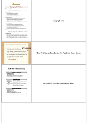 How To Write Essay Paragraphs | PDF