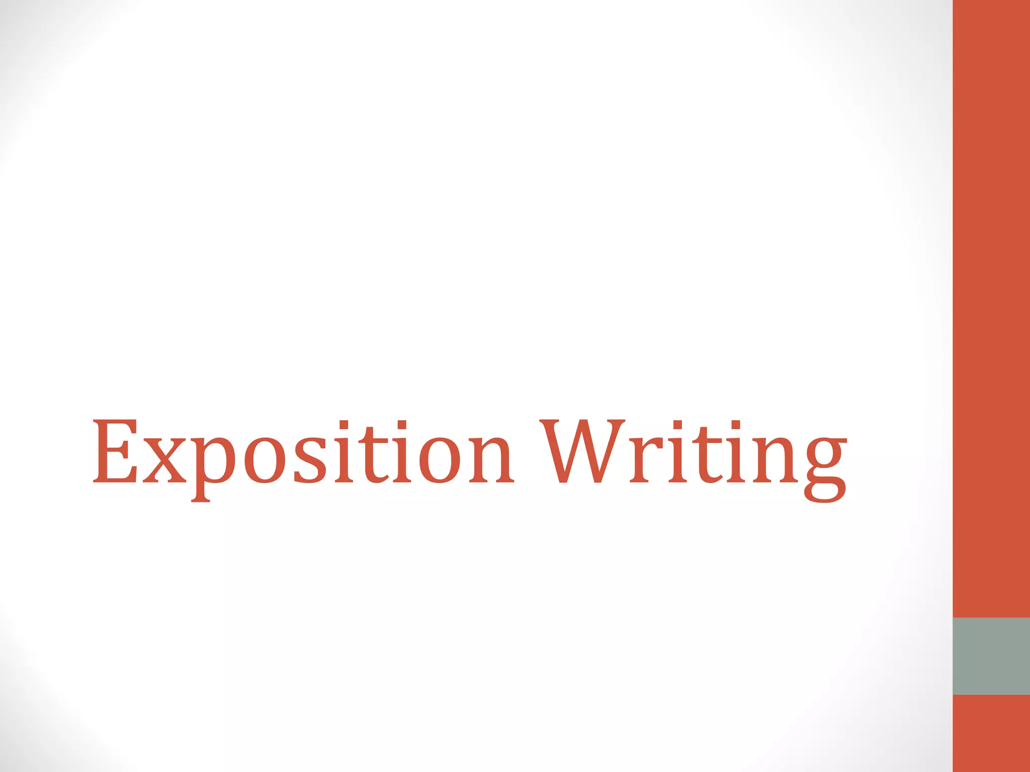 How to write exposition | PPT
