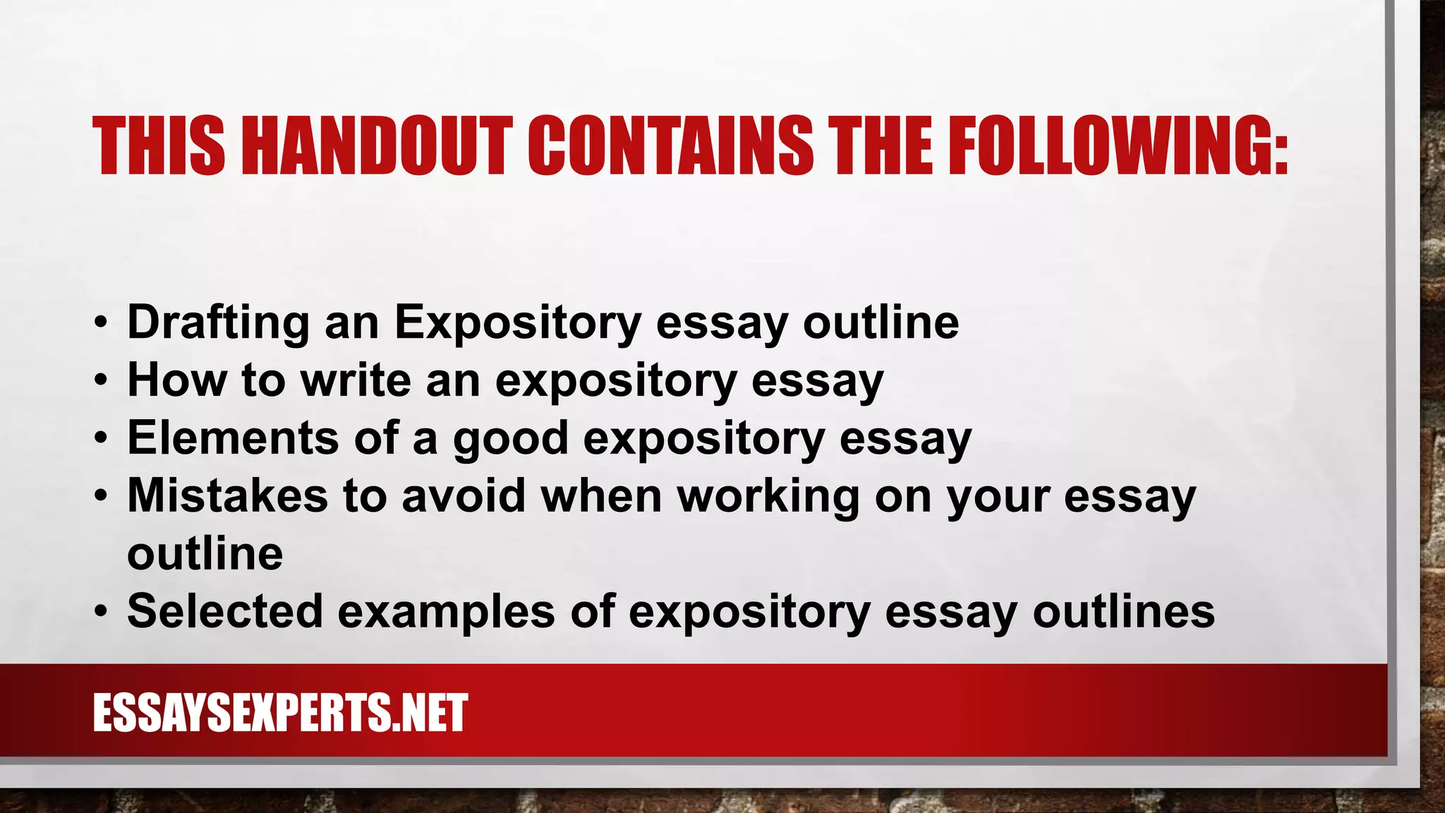 How to write expository essay | PPTX