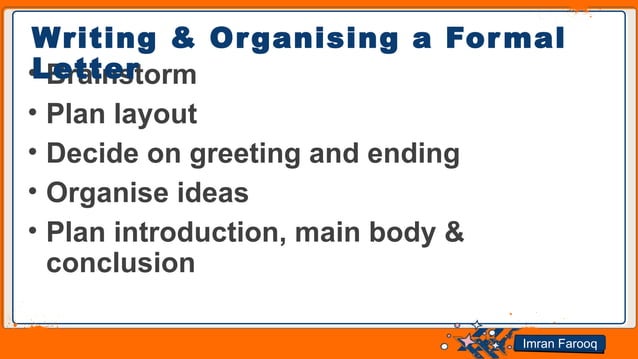 How to write formal letters | PPT