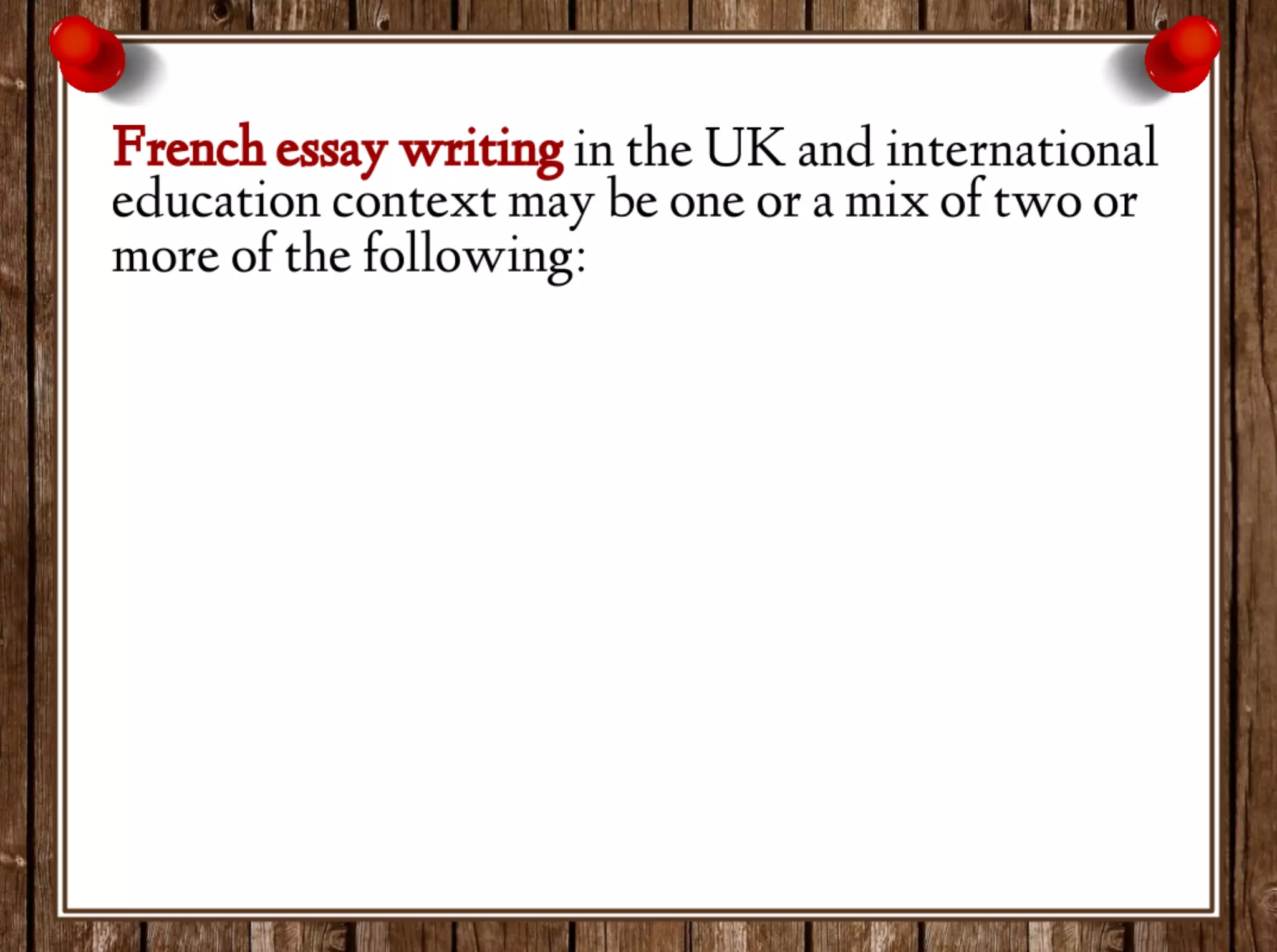 How To Write French Essay | PPT