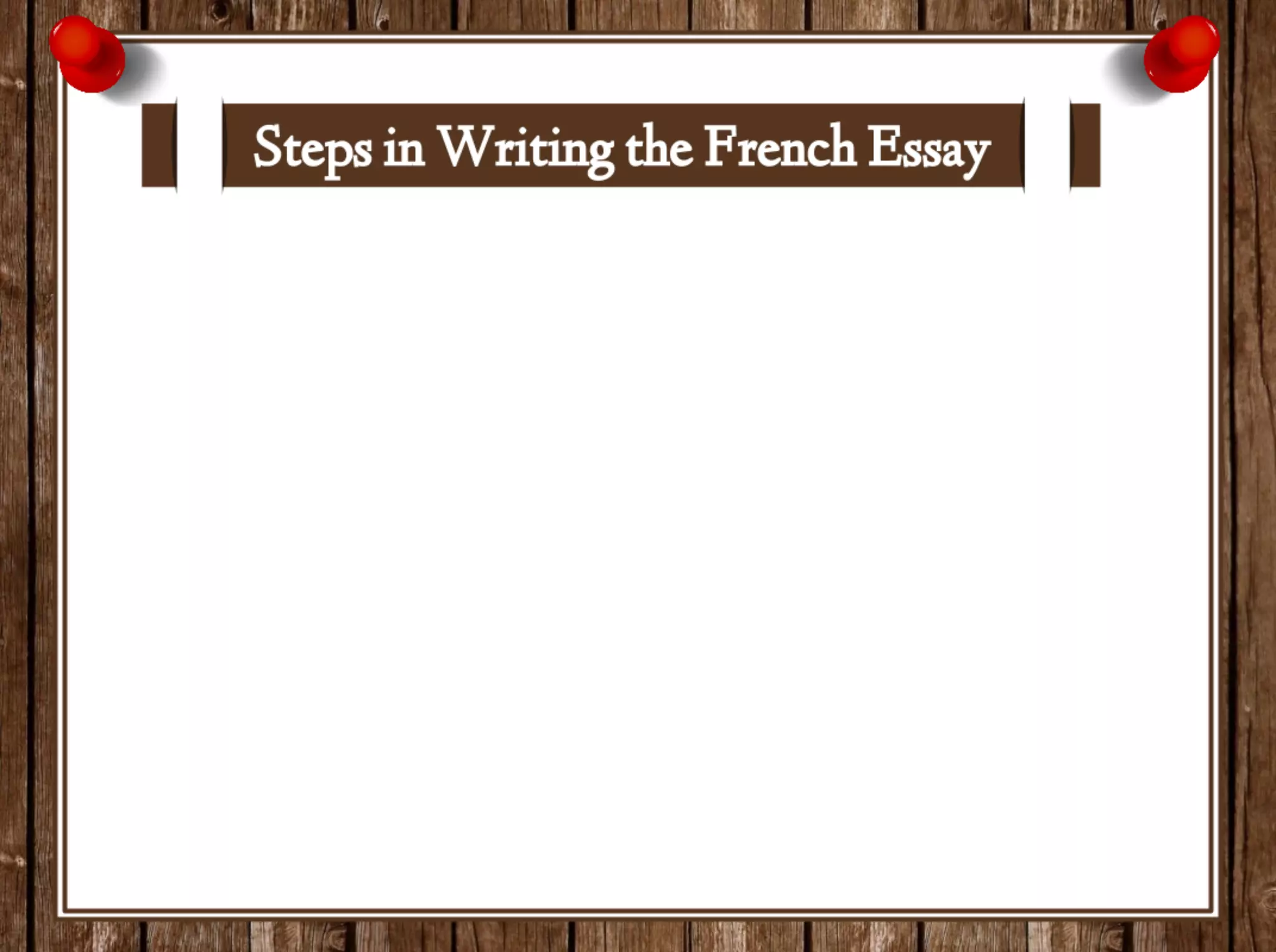 How To Write French Essay | PPT